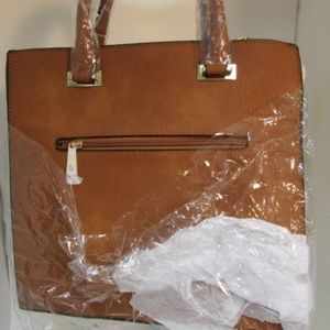 Isabelle | Bags | Isabelle Brown Pebble Vegan Leather Satchel | Poshmark